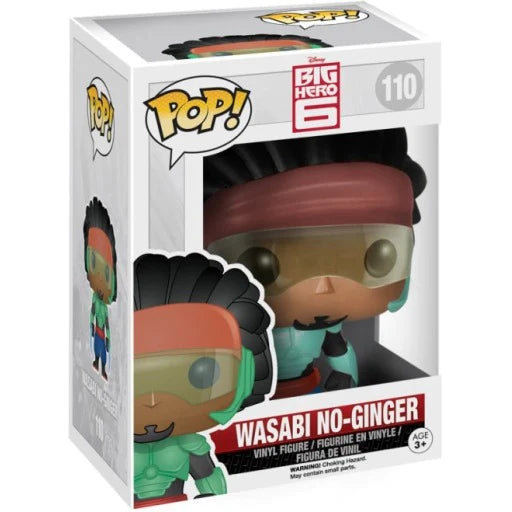 Funko Pop 110 Wasabi No-Ginger, Big Hero 6, Sticker Residue Stuck on B