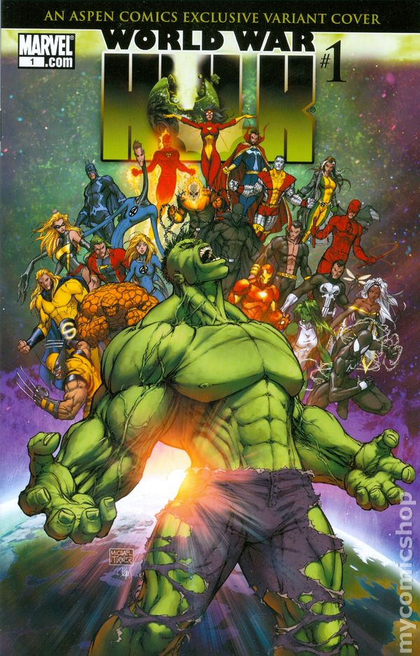 World War Hulk #1 Aspen Comics Exclusive Variant Cover 2007 Marvel Com