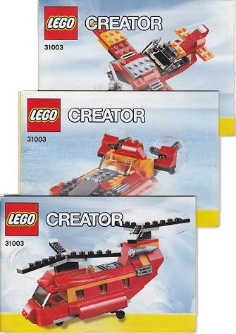 Red Rotors 31003 MANUAL ONLY, Lego Creator