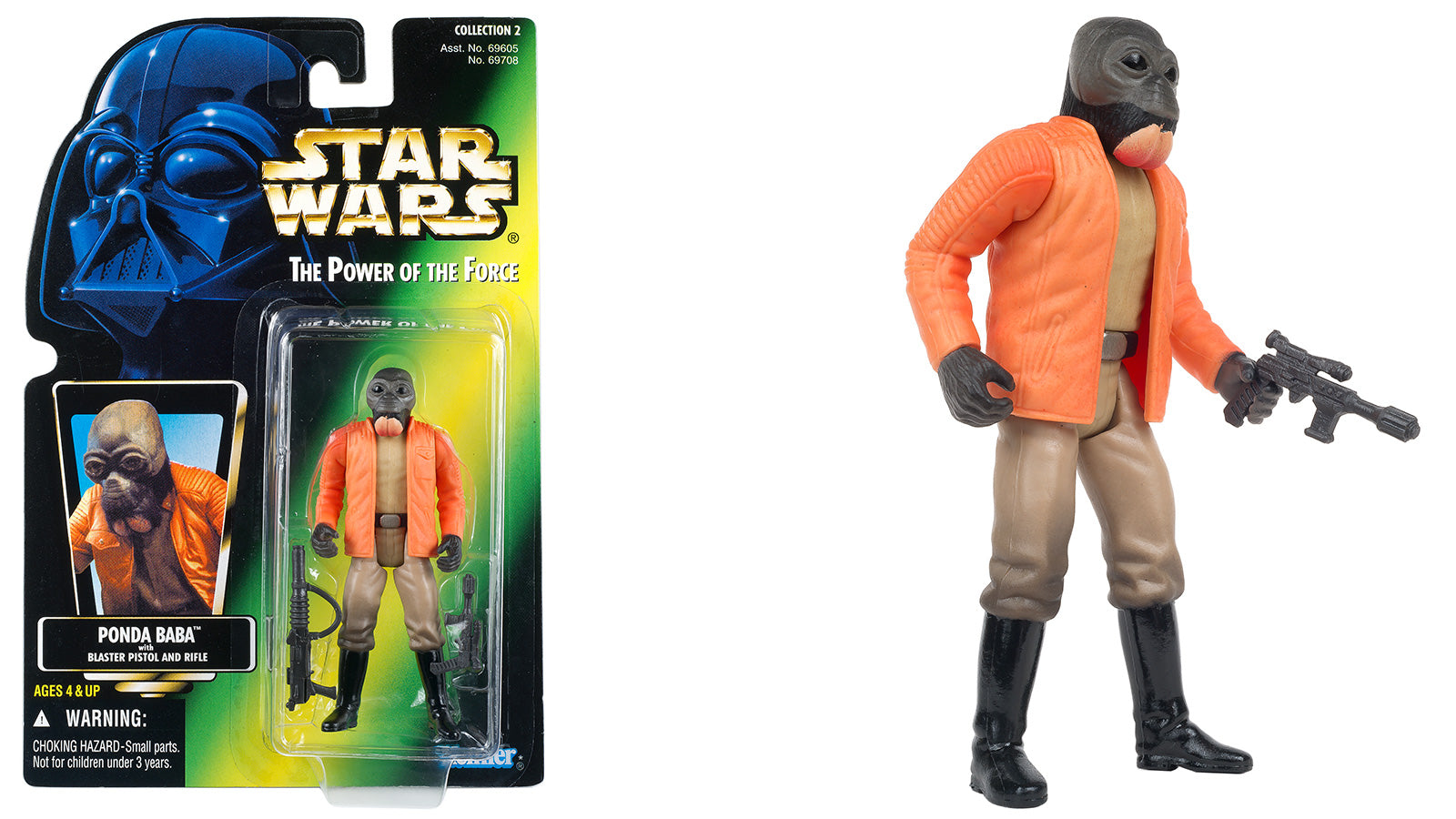 Kenner Star Wars Power of the Force Ponda Baba with Blaster Pistol and