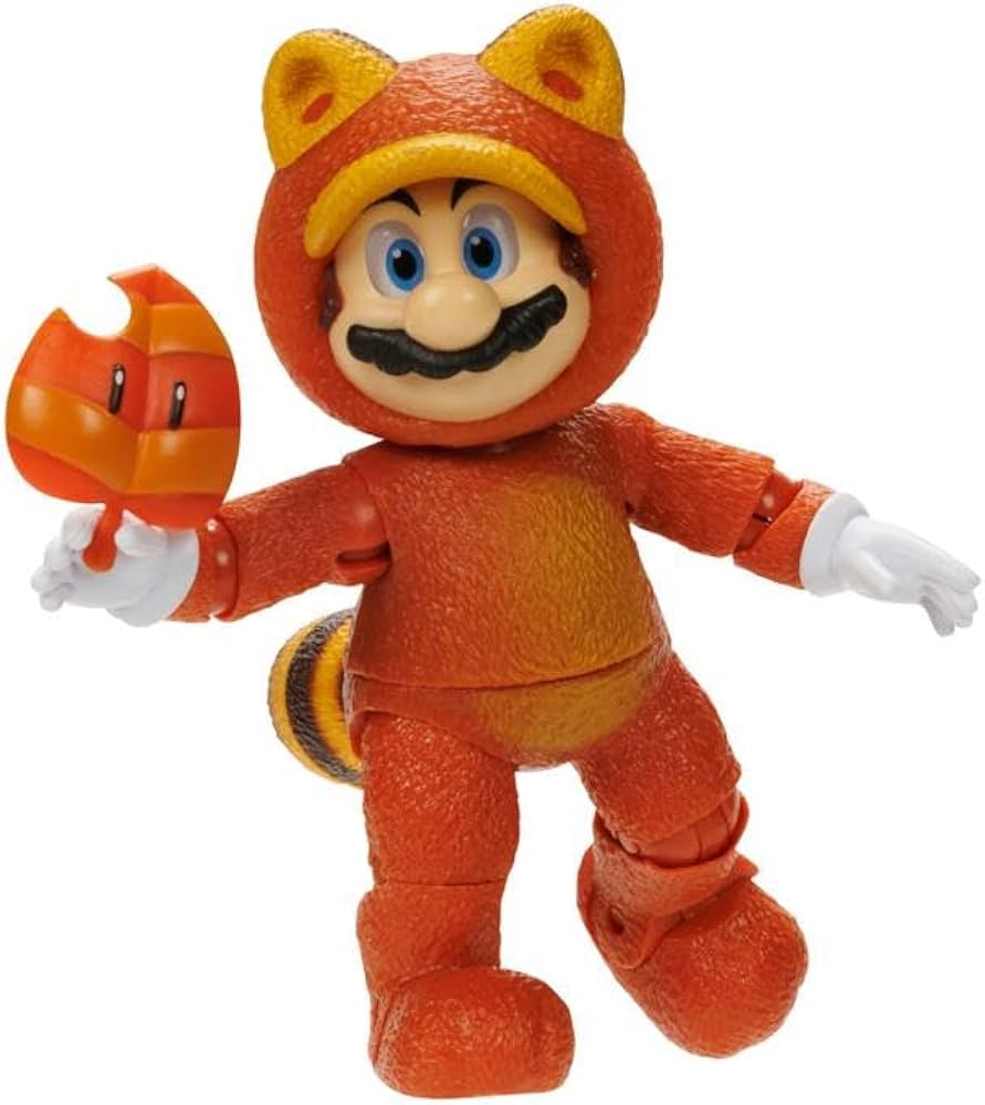 JAKKS Nintendo The Super Mario Bros Movie Tanooki Suit Mario, Not Pack