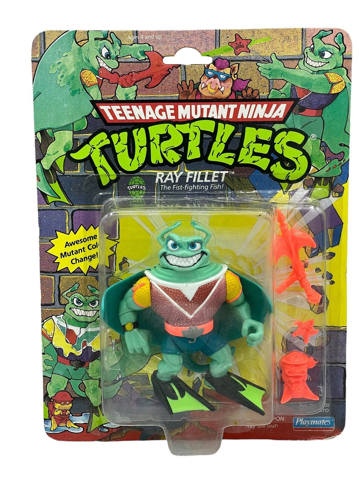 1990 Teenage Mutant Ninja Turtles Ray Fillet Punched Card