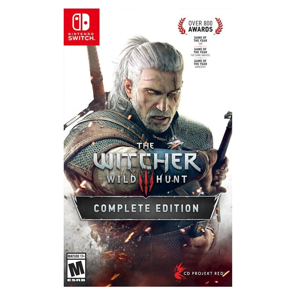 Nintendo Switch Witcher 3 Wild Hunt Complete Edition, (Made Case, Prin