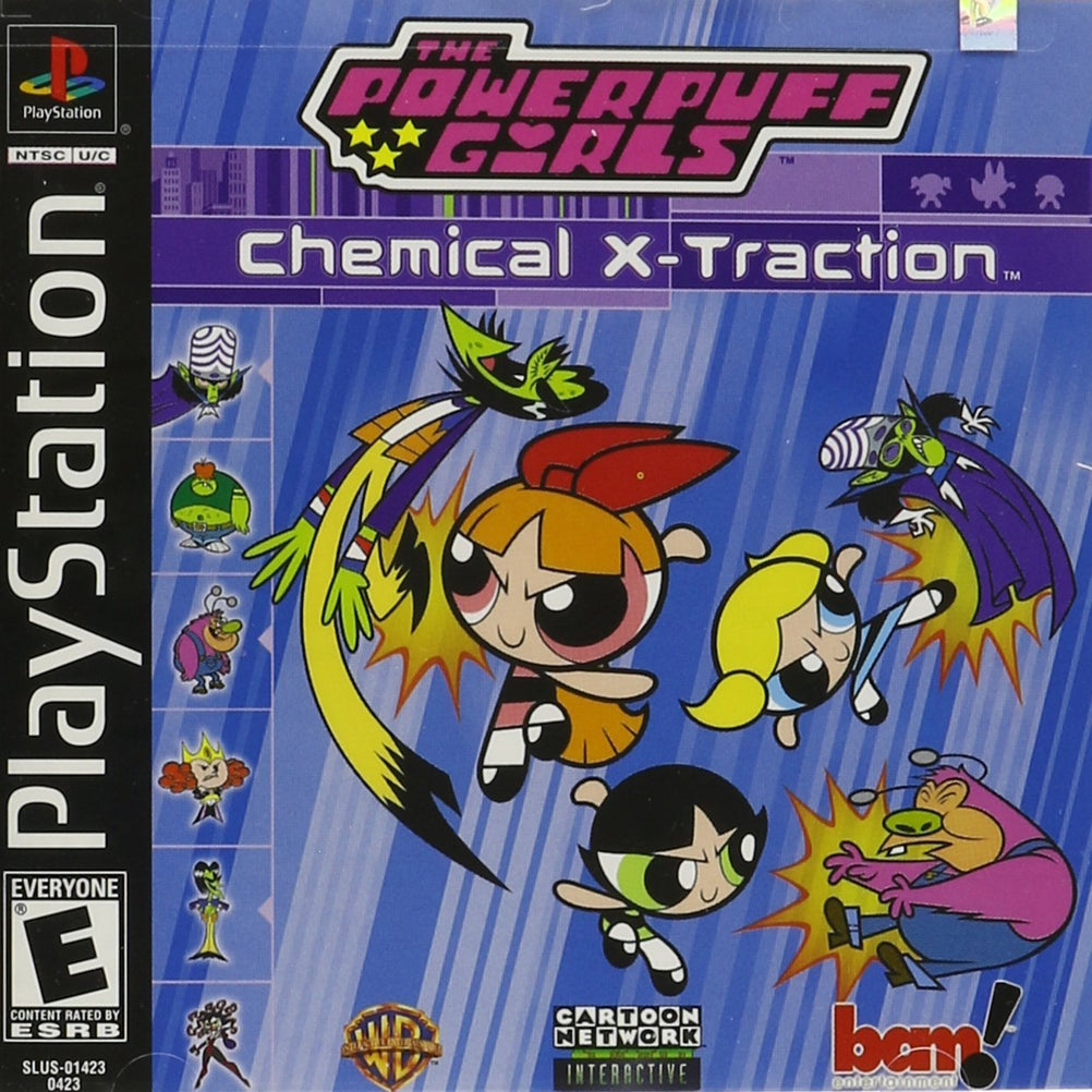 Playstation 1 Powerpuff Girls Chemical X-Traction, Complete with Manua