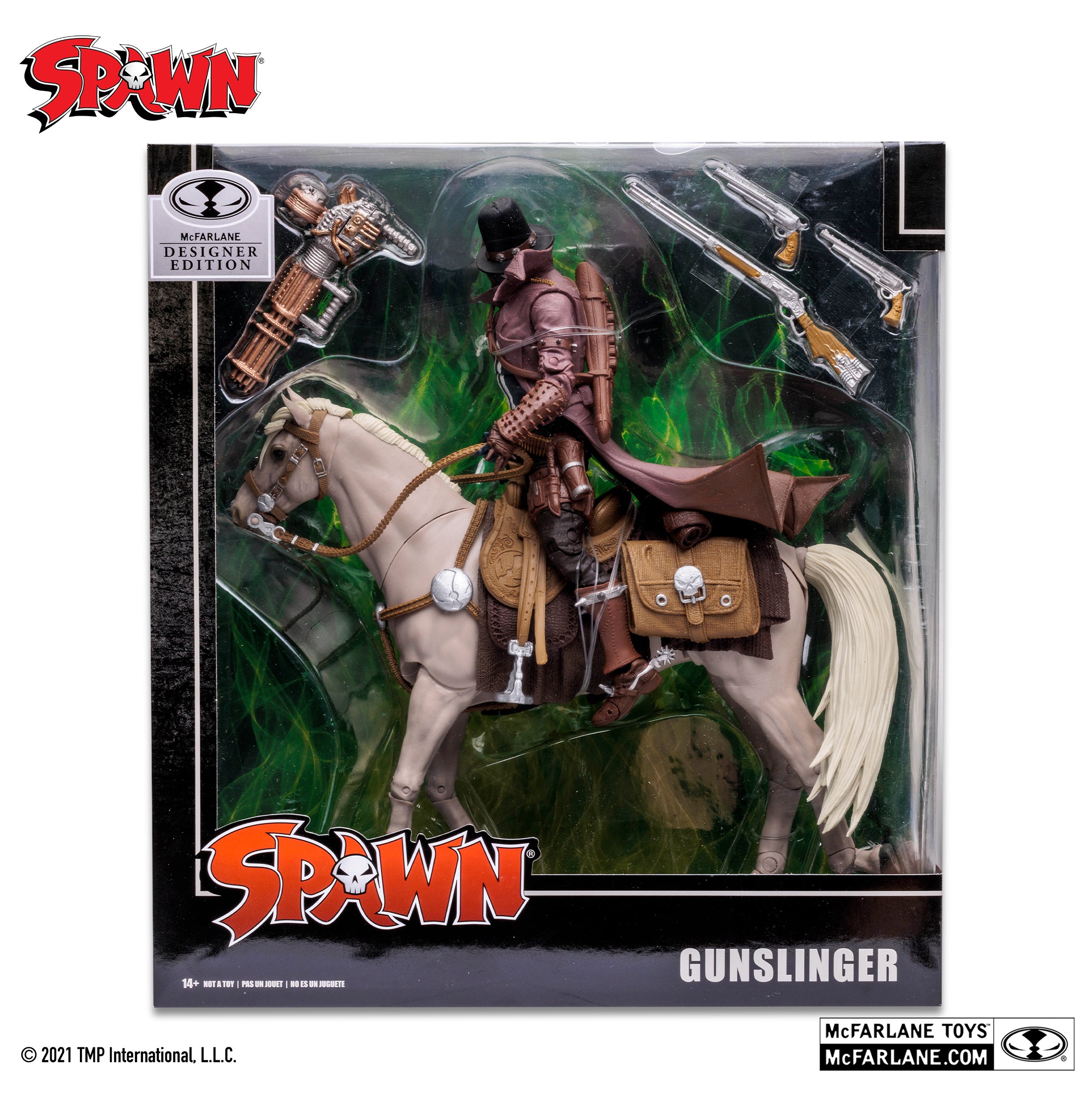 2022 McFarlane Toys Spawn Gunslinger, Designer Edition, Opened Box