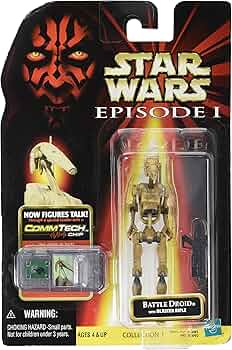 Star Wars Episode I Dirty Battle Droid with Blaster Rifle (Slight Card