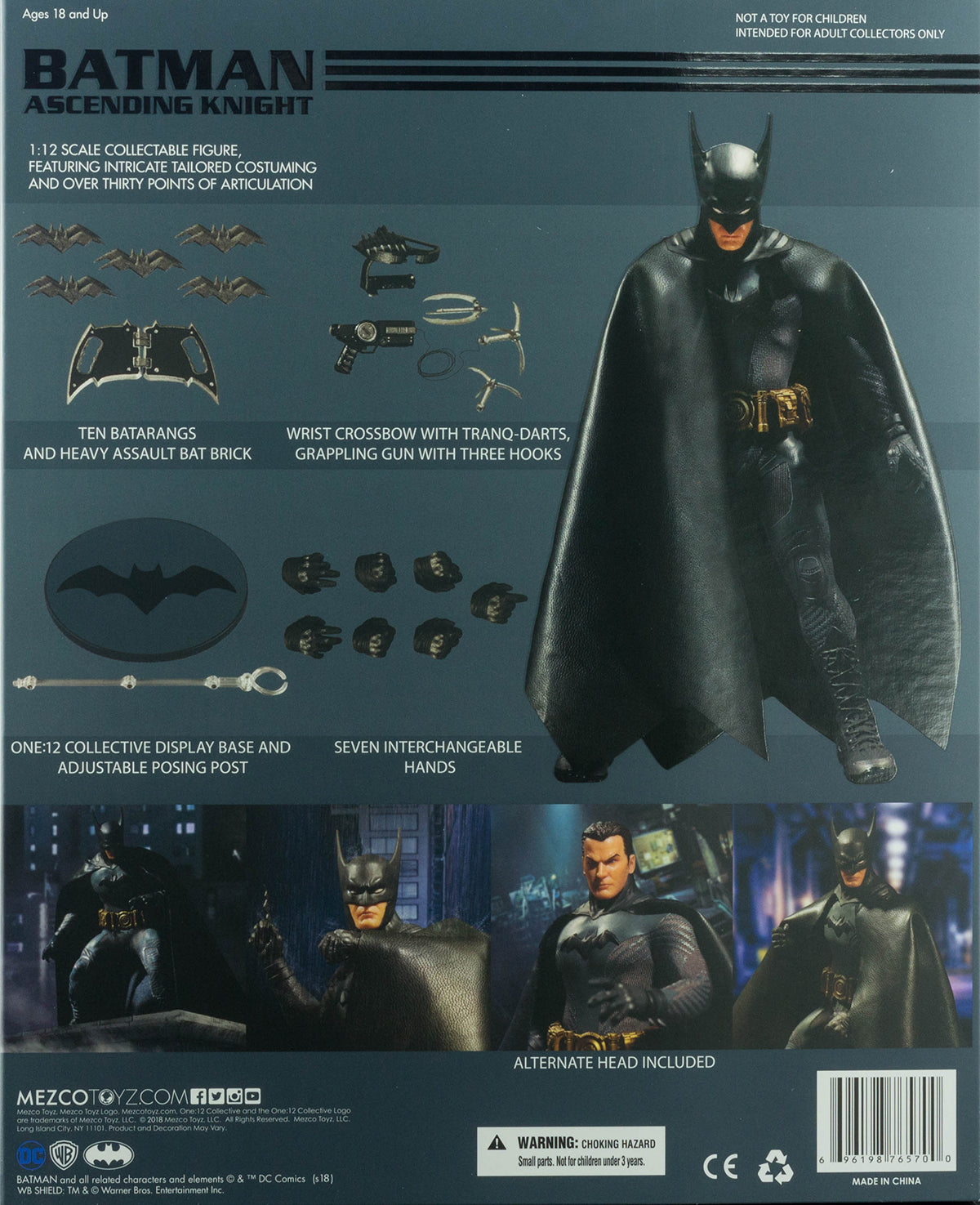 Open Box 2018 DC Mezco One:12 Collective Batman Ascending Knight 10 Ba