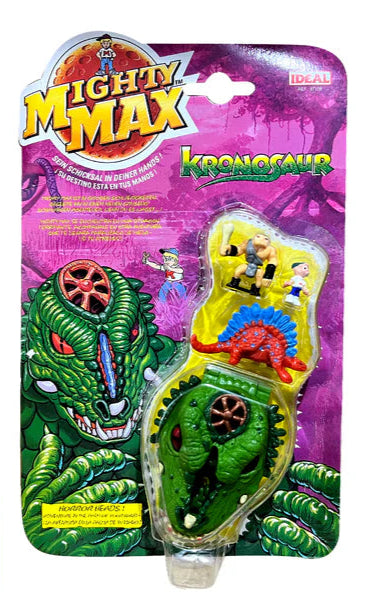 Mattel Mighty Max Horror Heads Kronosaur 1992 (Bent Card)