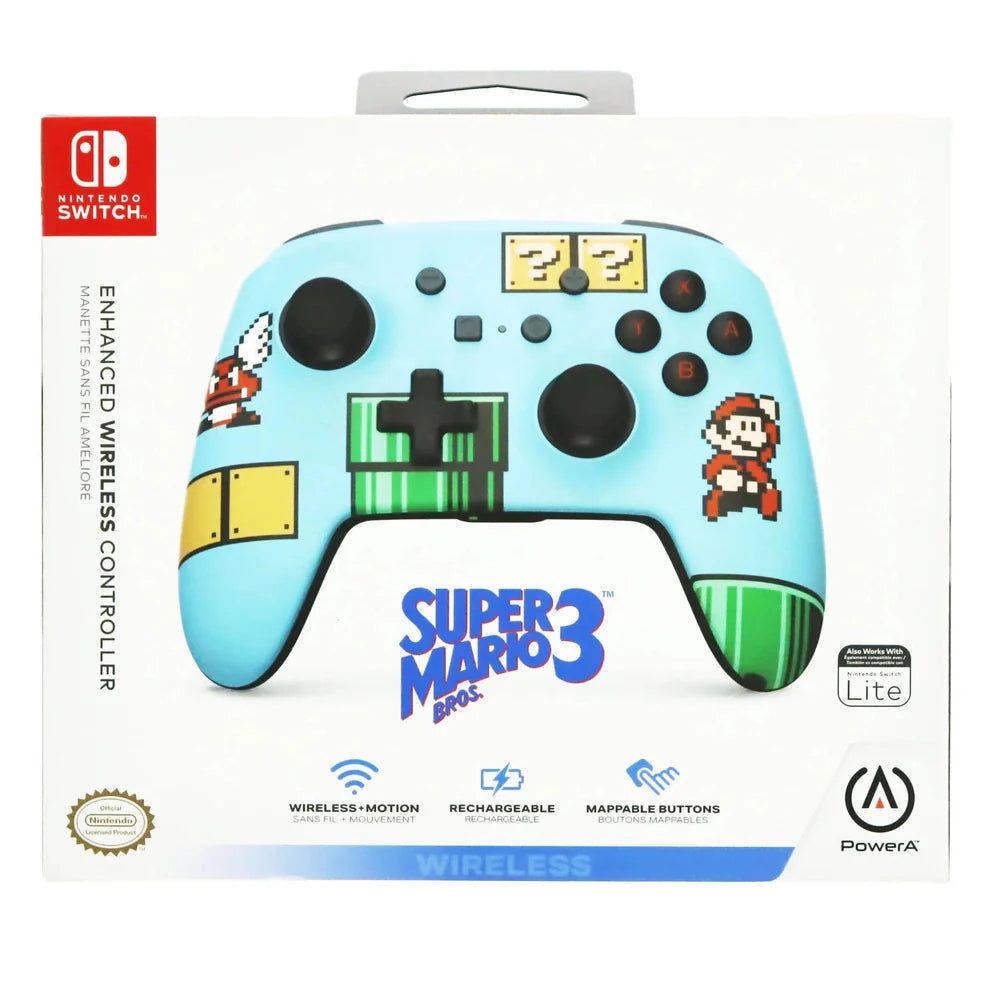 Nintendo Switch Super Mario Bros 3 Enhanced Wireless Controller Power