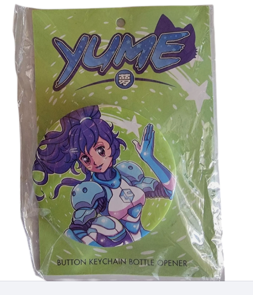 Yume Button Keychain Bottle