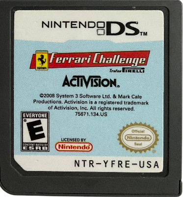 Nintendo DS Ferrari Challenge Non Packaged Cartridge Only