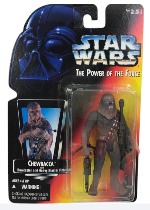 Star Wars The Power of the Force Orange Card Chewbacca with Bowcaster