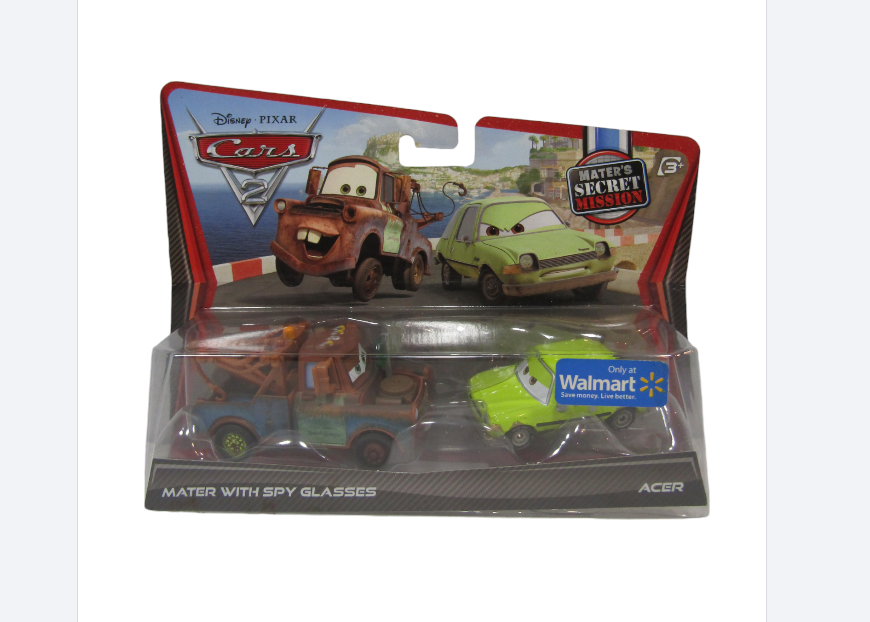Disney Pixar Cars Mater with Spy Glasses Acer, Walmart Exclusive