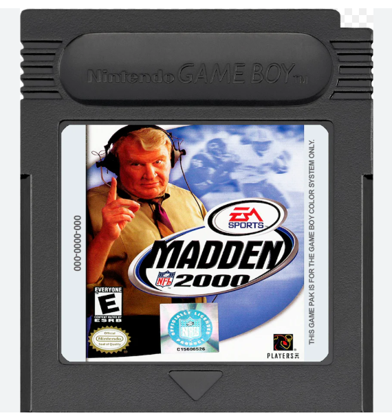 Gameboy Color Madden 2000 Non Packaged Cartridge Only