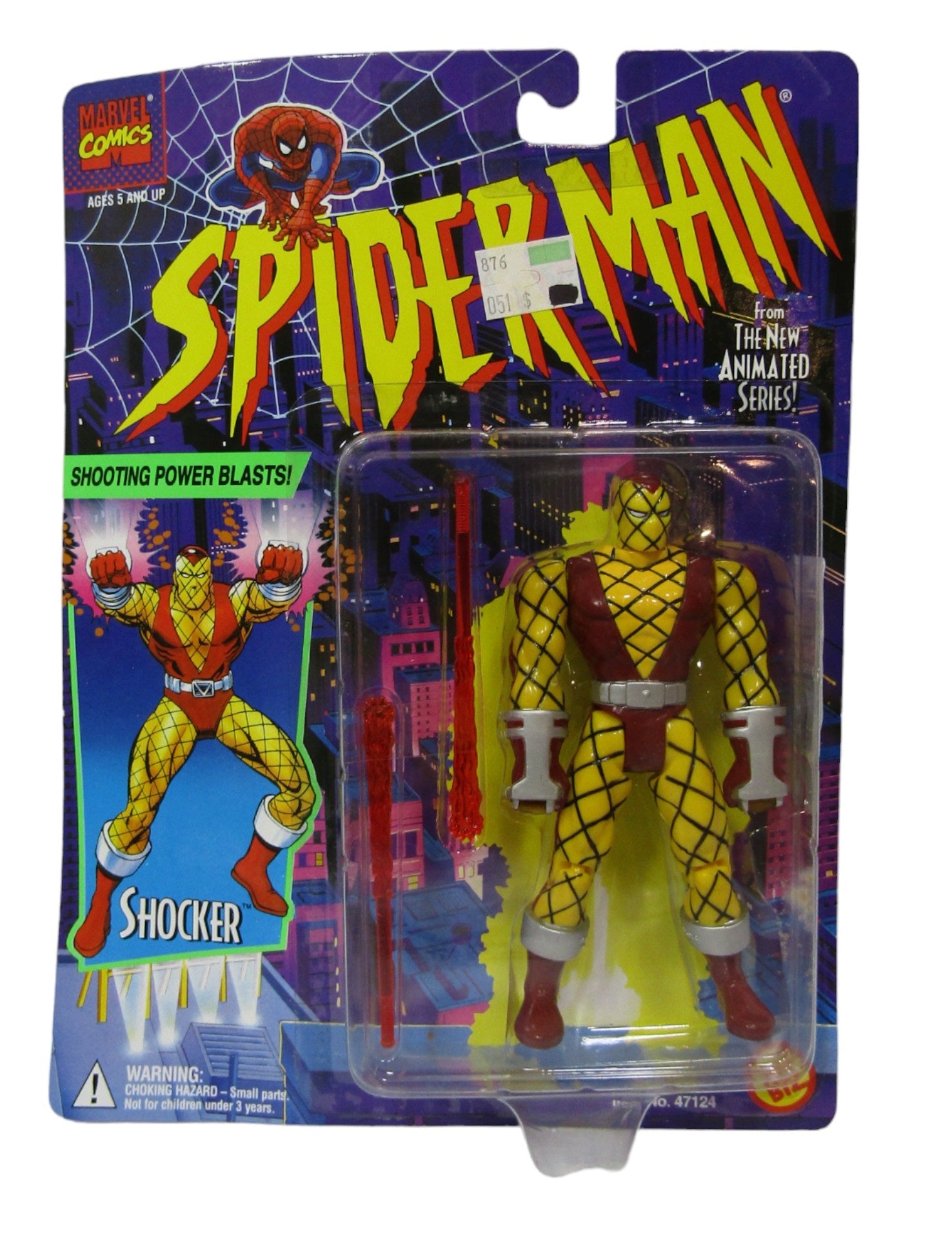 Shocker w/ Shooting Power Blast Spider-Man ToyBiz (Damaged Card)