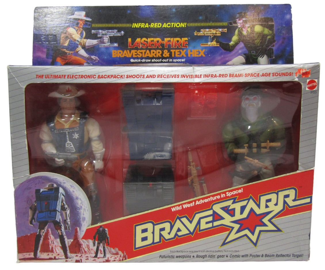 Bravestarr Laser-Fire Bravestarr & Tex Hex 2 Pack