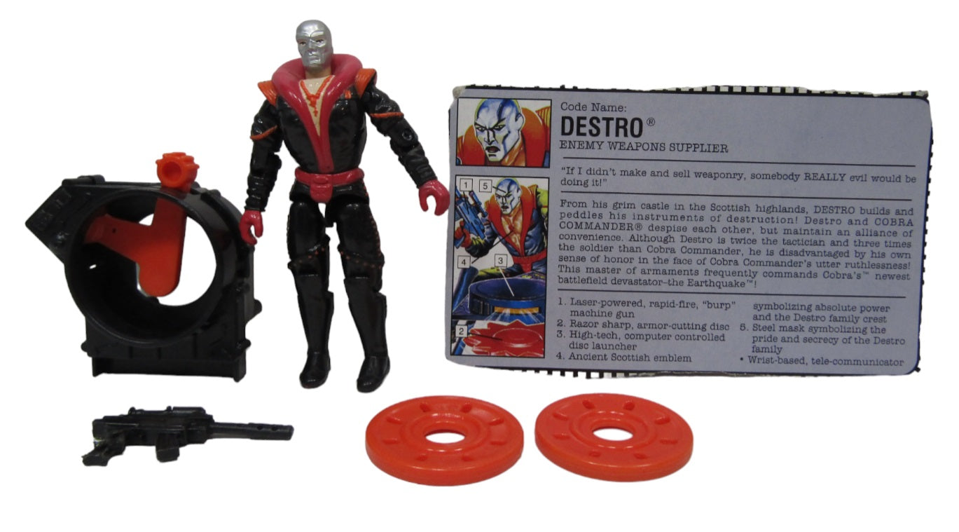 GI JOE 1992 Destro, Not Packaged Complete with Card