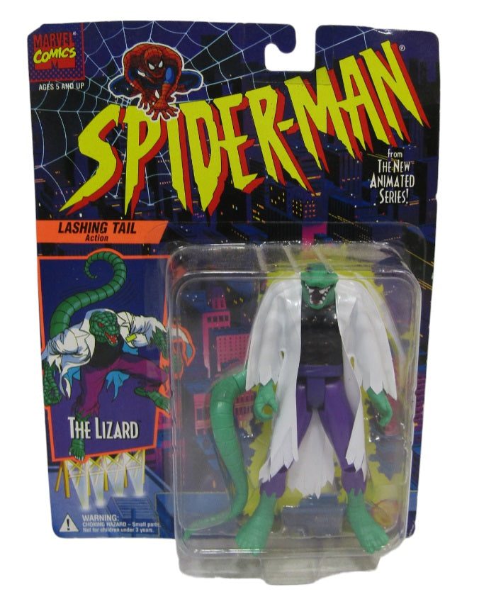 The Lizard Lashing Tail Action Spider-Man, ToyBiz Carded