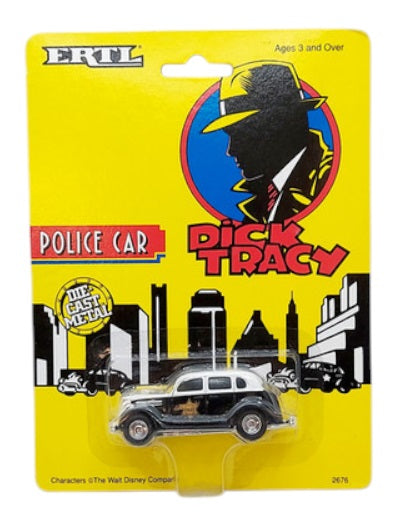 1990 ERTL Dick Tracy Police Car, Damaged Card