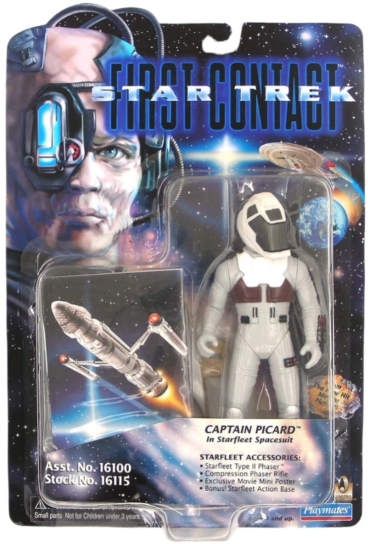 1996 Playmates Star Trek First Contact Captain Picard in Starfleet Spa