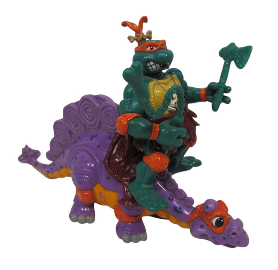 TMNT Cave-Turtle Mike and his Silly Stegosaurus Not Packaged, Missing