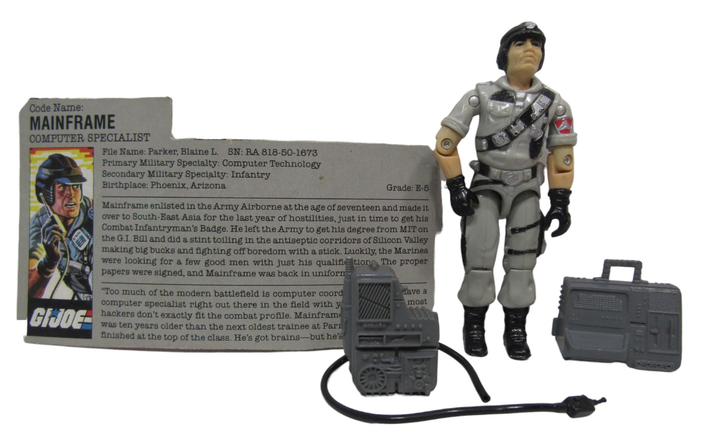1986 GI Joe Mainframe, Not Packaged Complete with File Card