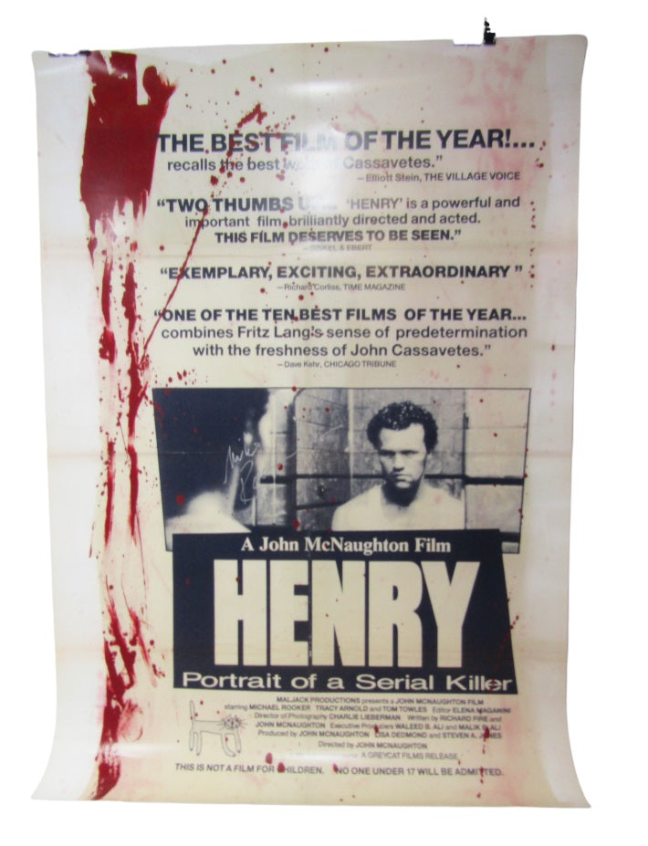Henry Portrait of a Serial Killer Poster- Signed by Michael Rooker- No