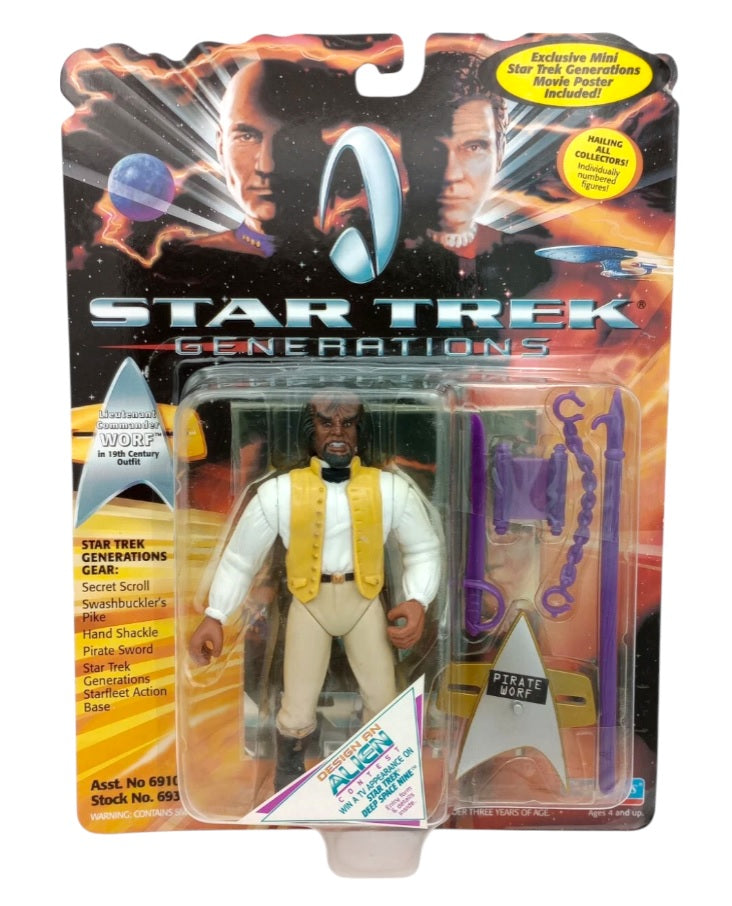 1994 Playmates Star Trek Generations Lieutenant Commander Worf in 19th
