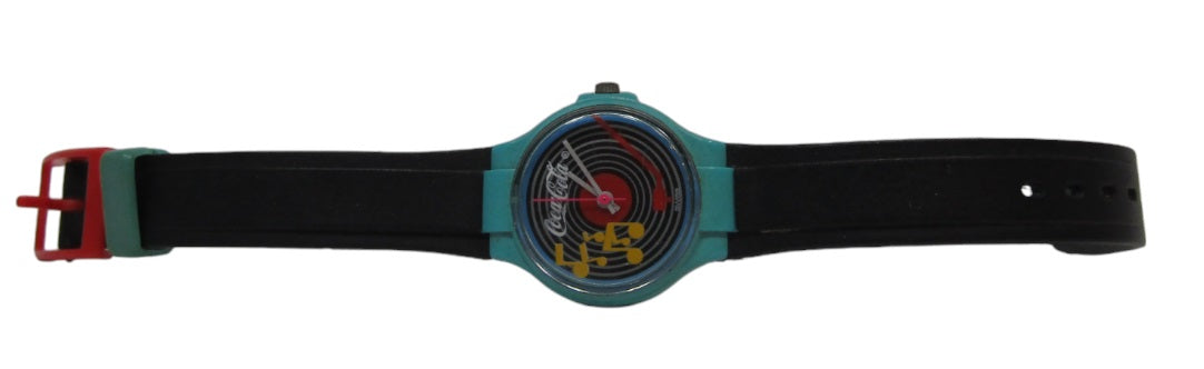 1980s Coca-Cola Swatch Watch Music Broken Band Holder