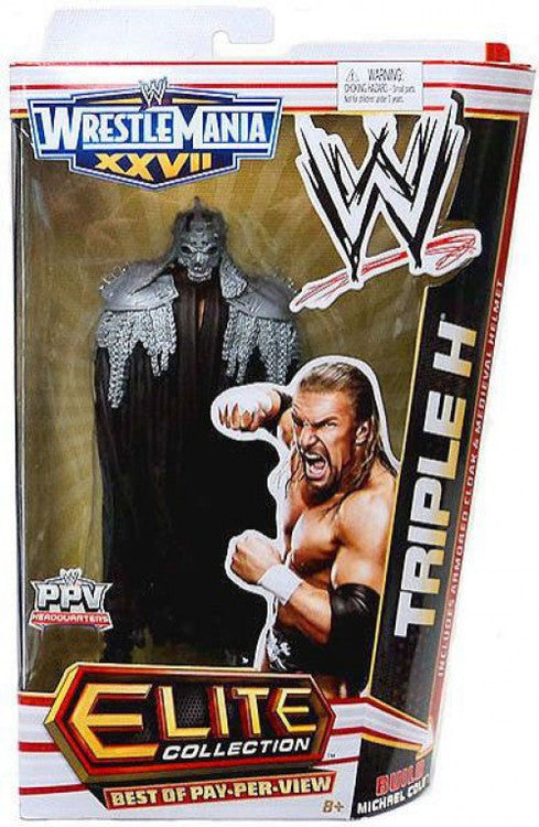 2011 Mattel WWE Elite Collection Wrestlemania XXVII Triple H (PPV Head