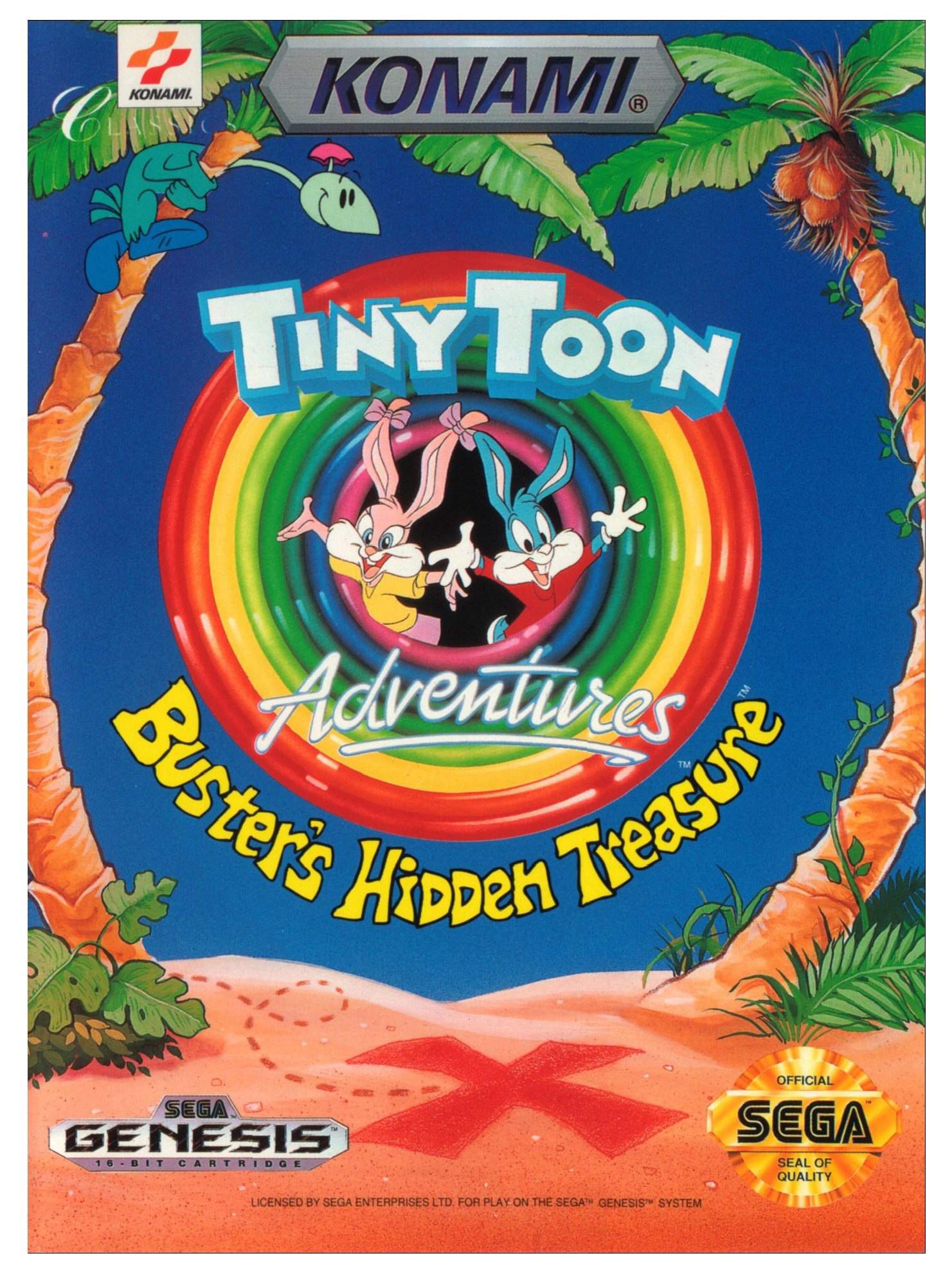 SEGA Genesis Tiny Toon Adventures Buster's Hidden Treasure (w/ Box No