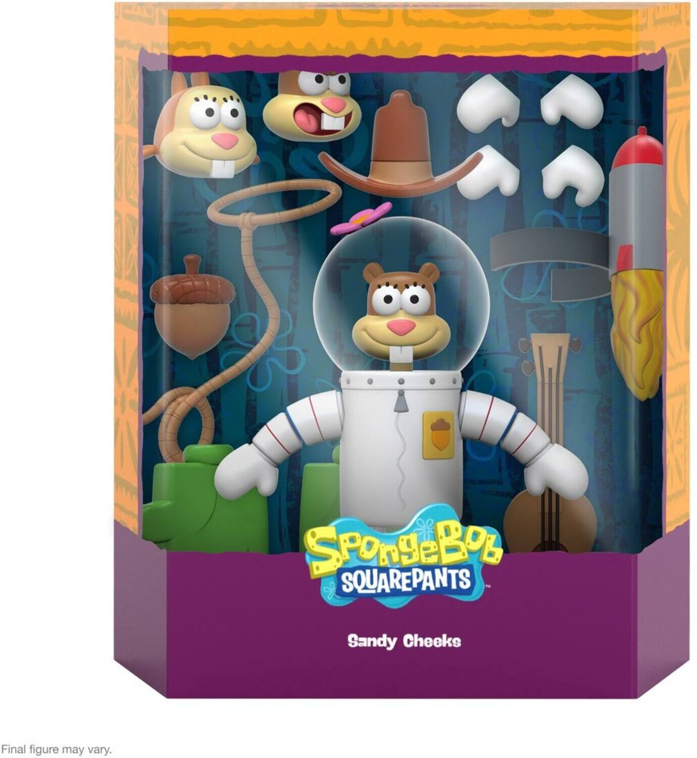 Super 7 Ultimates Spongebob Squarepants Sandy Cheeks with Mailer Box