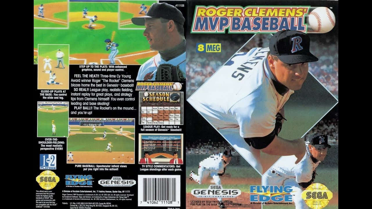 Sega Genesis Roger Clemens' MVP Baseball (Complete)
