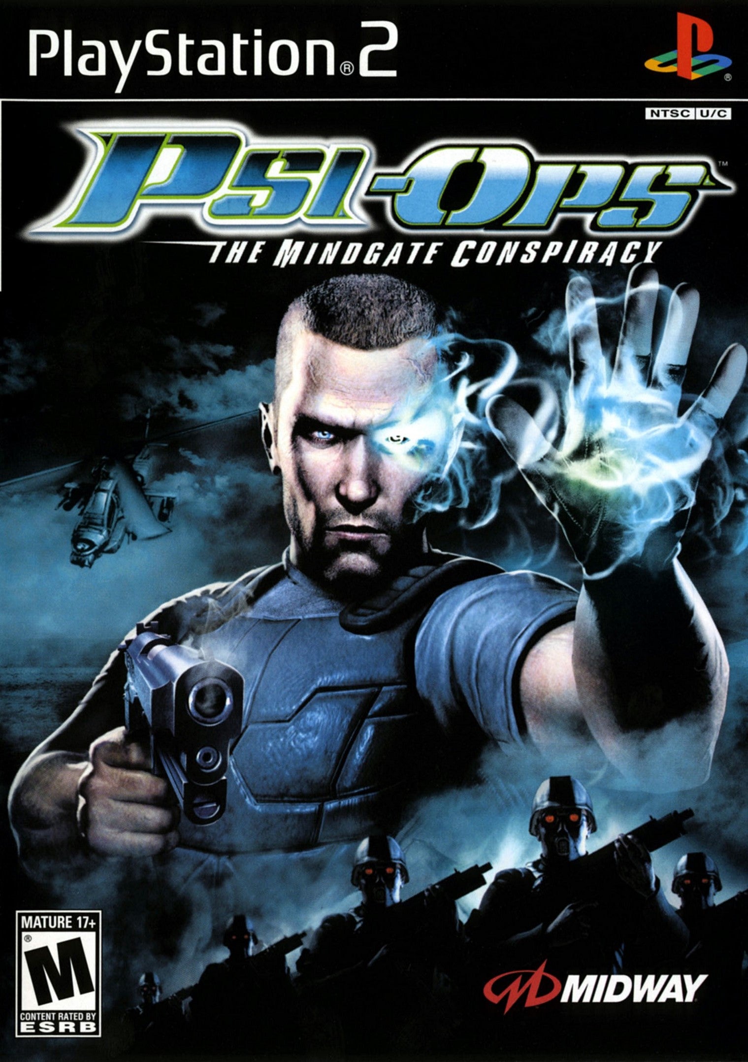 PS2 Psi-Ops The Mindgate Conspiracy, Made Case Printed Cover