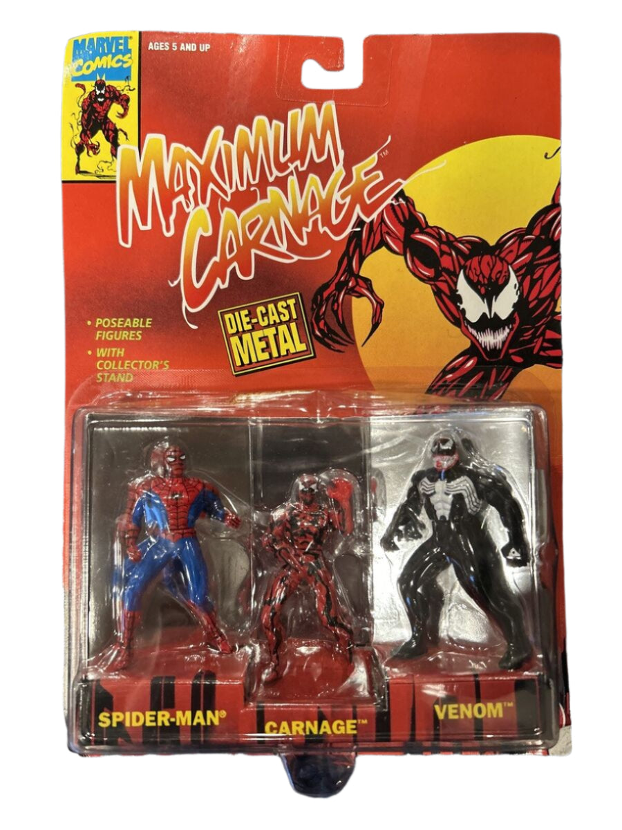 ToyBiz Marvel Maximum Carnage Die-Cast Metal 3 Pack: Spider-Man, Carna