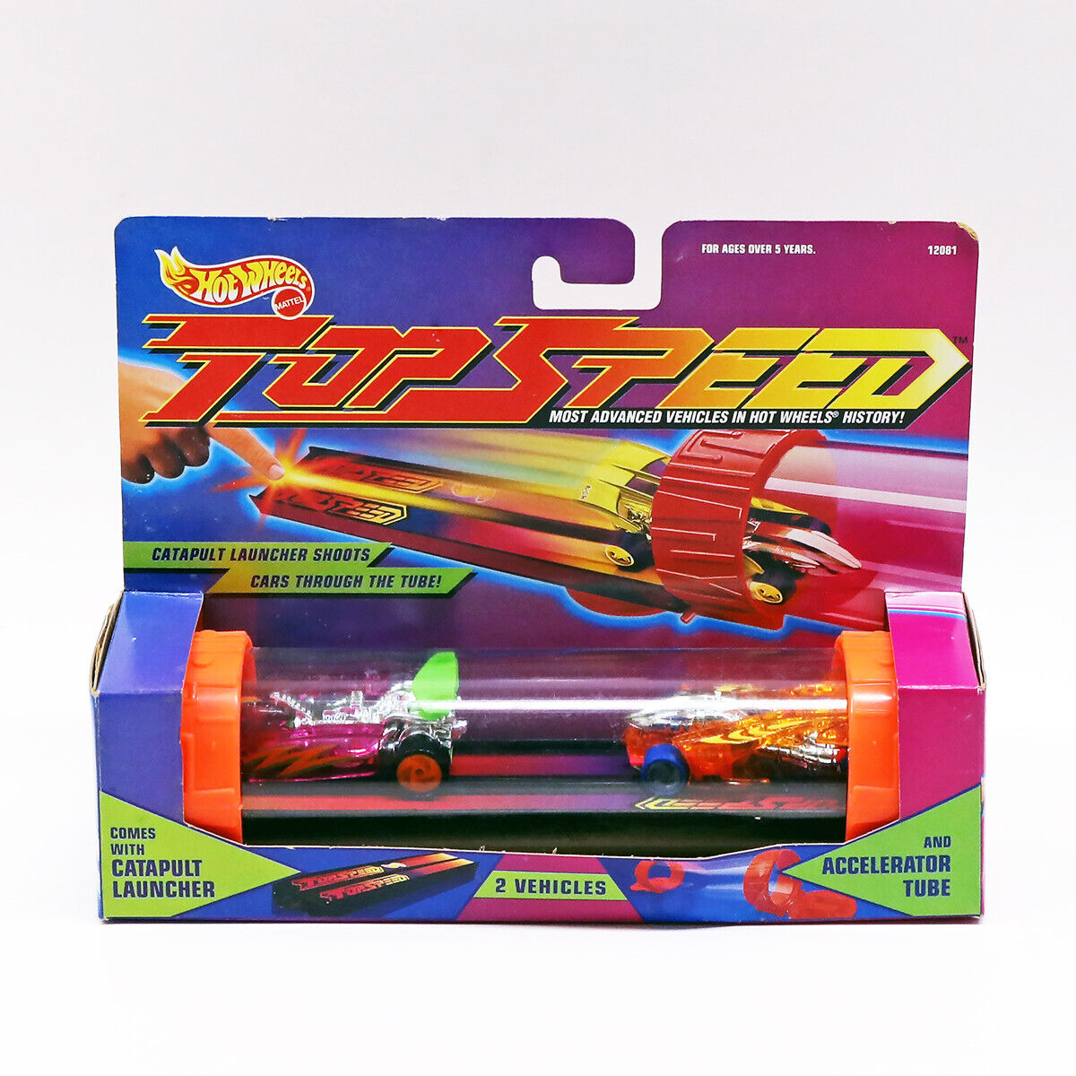 Hot Wheels Top Speed Catapult 2 Car Set (Damaged Box)