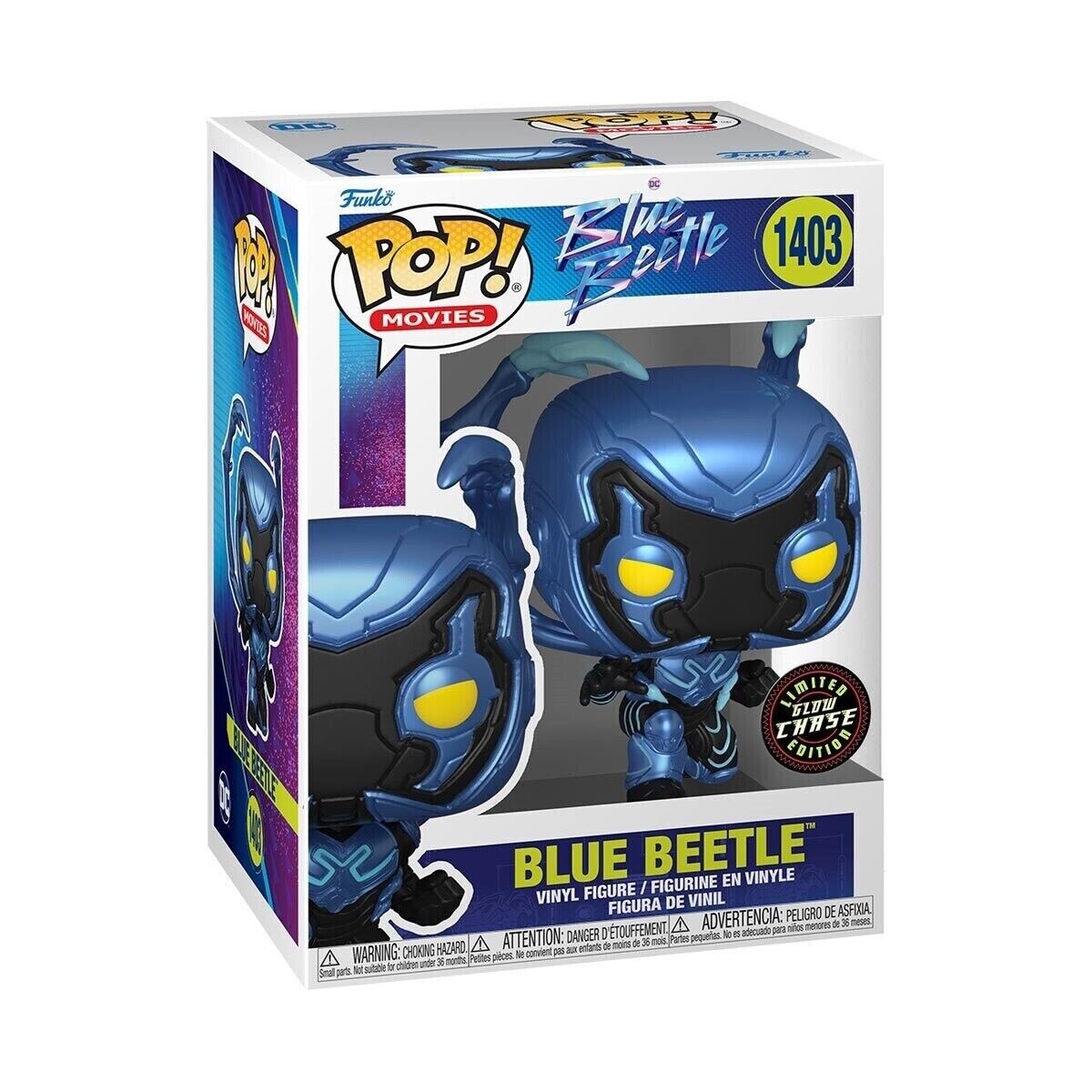 Funko Pop Movies 1403 Blue Beetle, GLOW CHASE Limited Edition