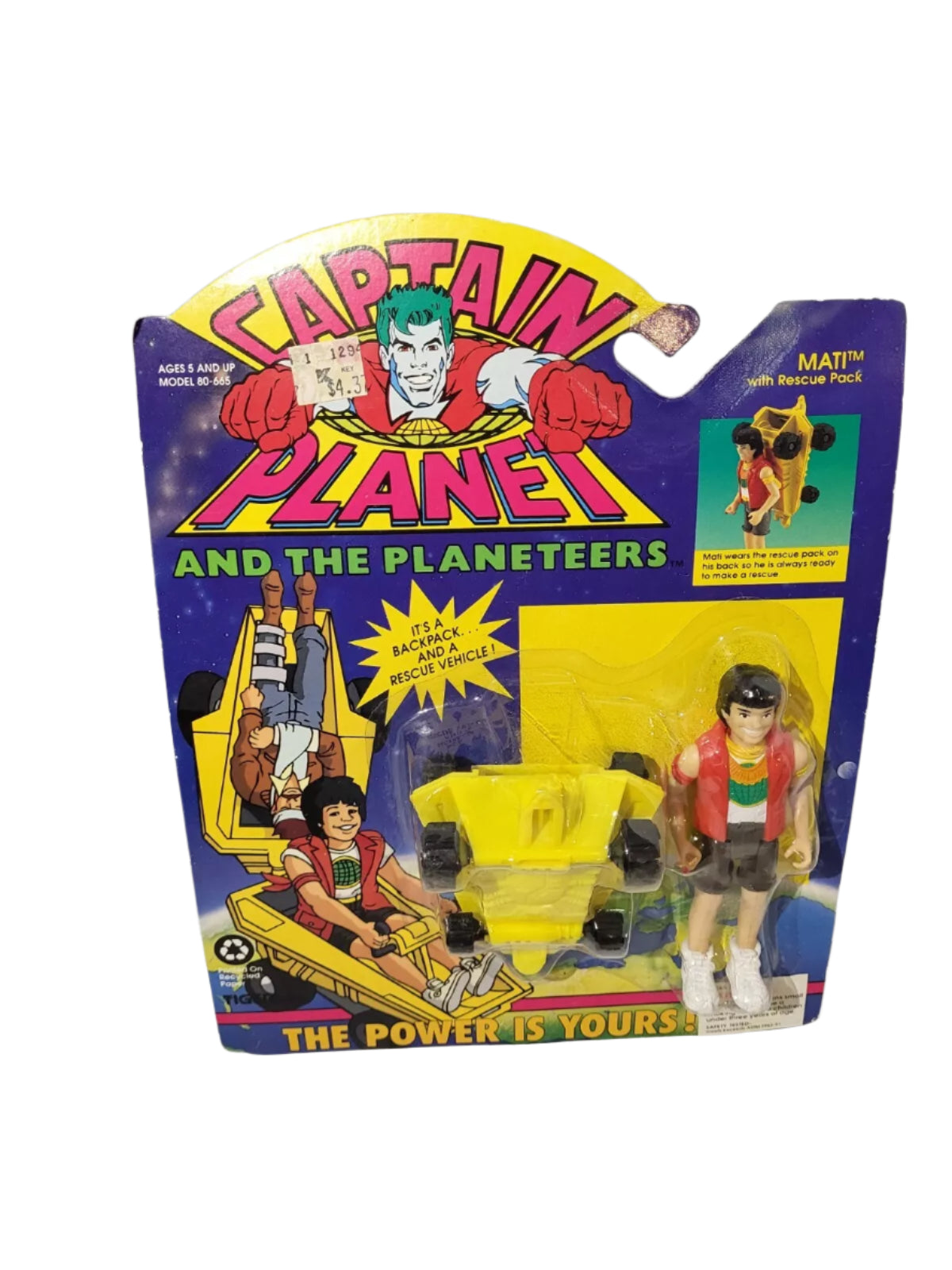 Captain Planet and the Planeteers Mati with Rescue Pack, 1992 Tiger To