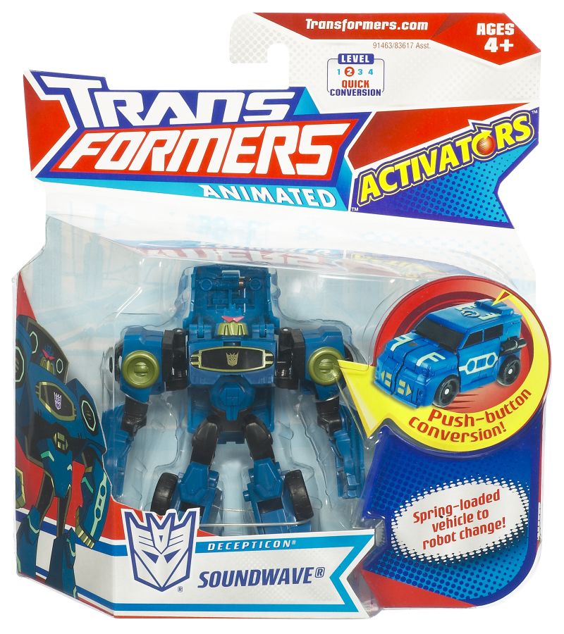 Transformers Animated Activators Decepticon Soundwave, RETAPED Box