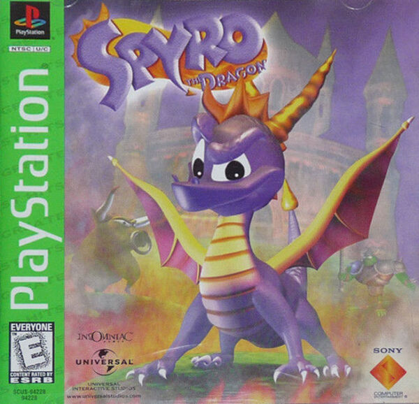 PlayStation 1 Spyro The Dragon Greatest Hits, Made Case Printed Art