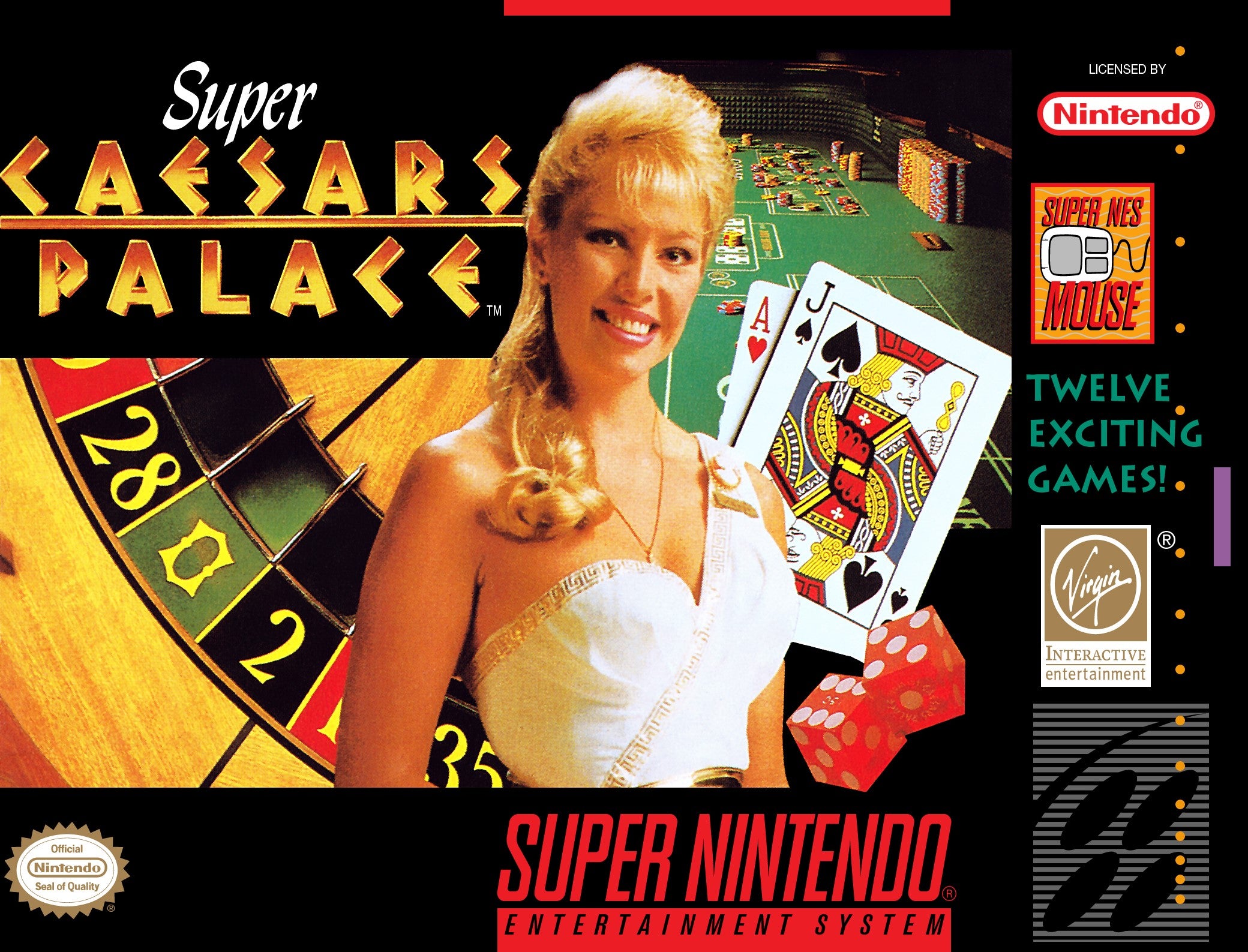 Super Nintendo Super Caesar's Palace, Boxed with Instructions