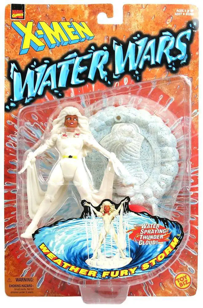 Marvel X-Men Water Wars Weather Fury Storm, 1997 Toybiz, Damaged Packa