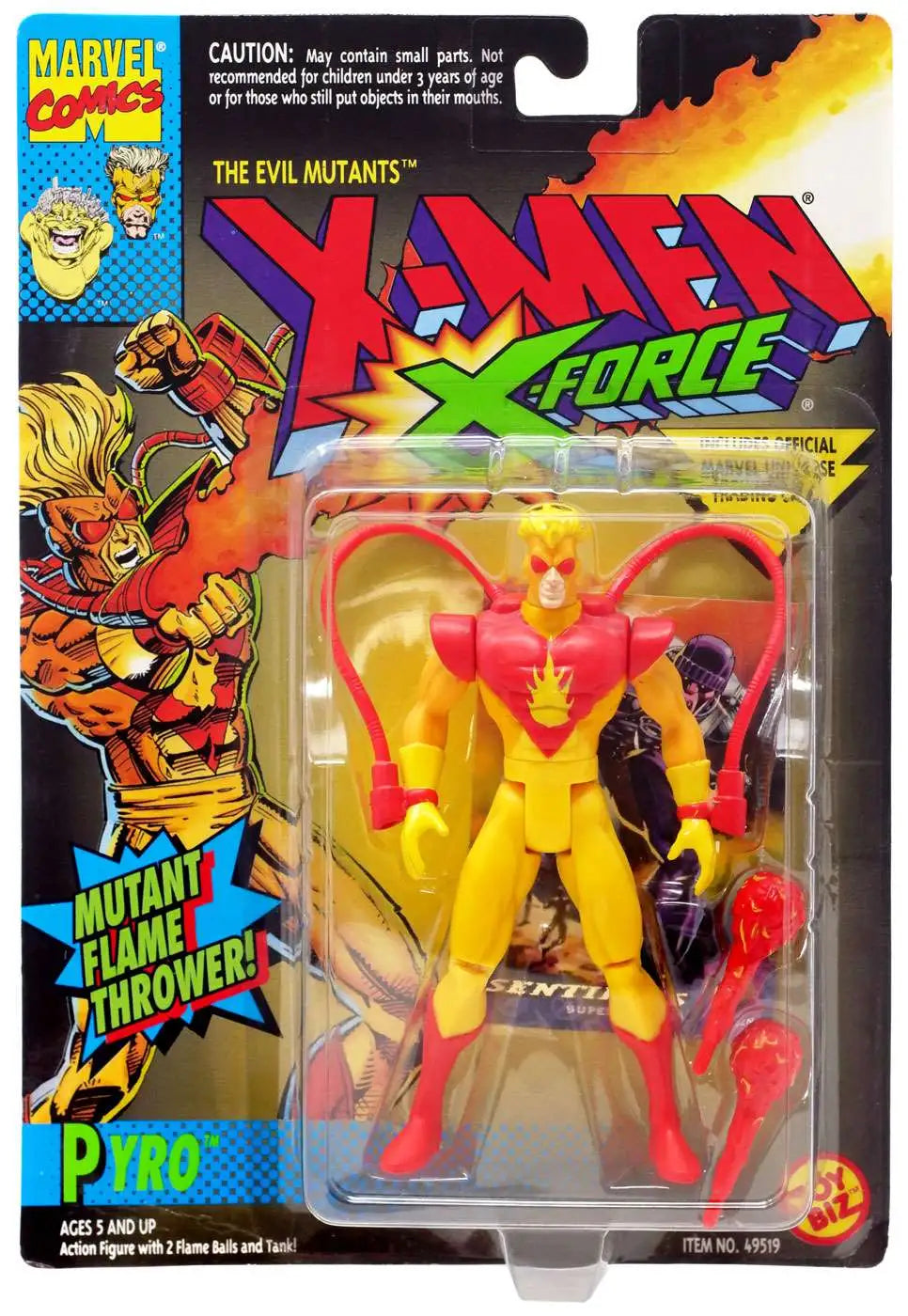 Marvel The X-Men X-Force Evil Mutants Pyro, Toybiz 1994