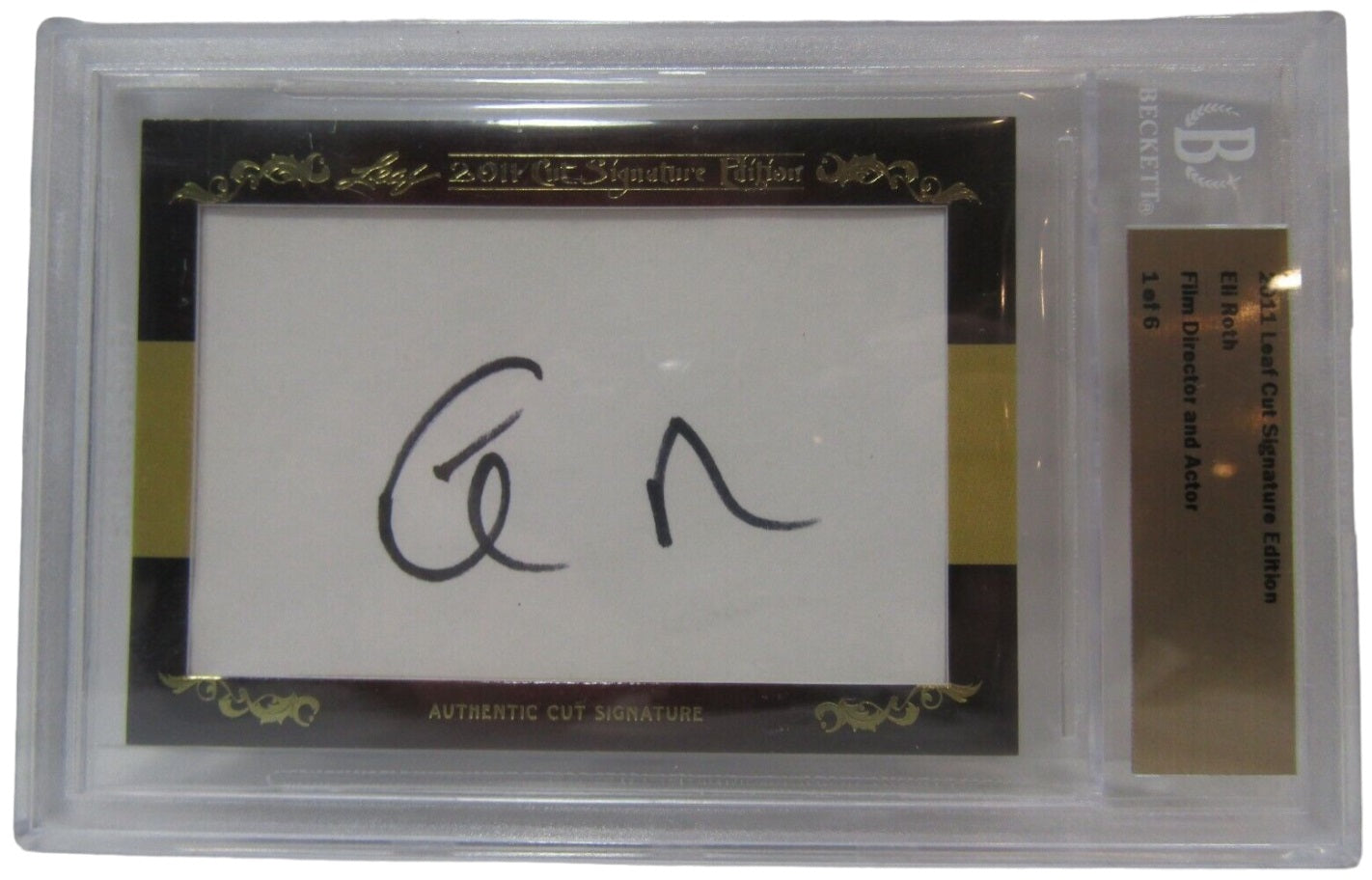 2011 Leaf Cut Signature Edition 1 of 6 Eli Roth