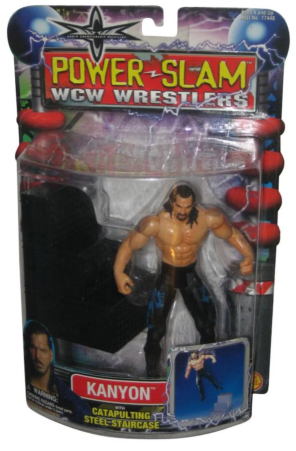 Power Slam WCW Wrestlers Kanton with Catapulting Steel Staircase